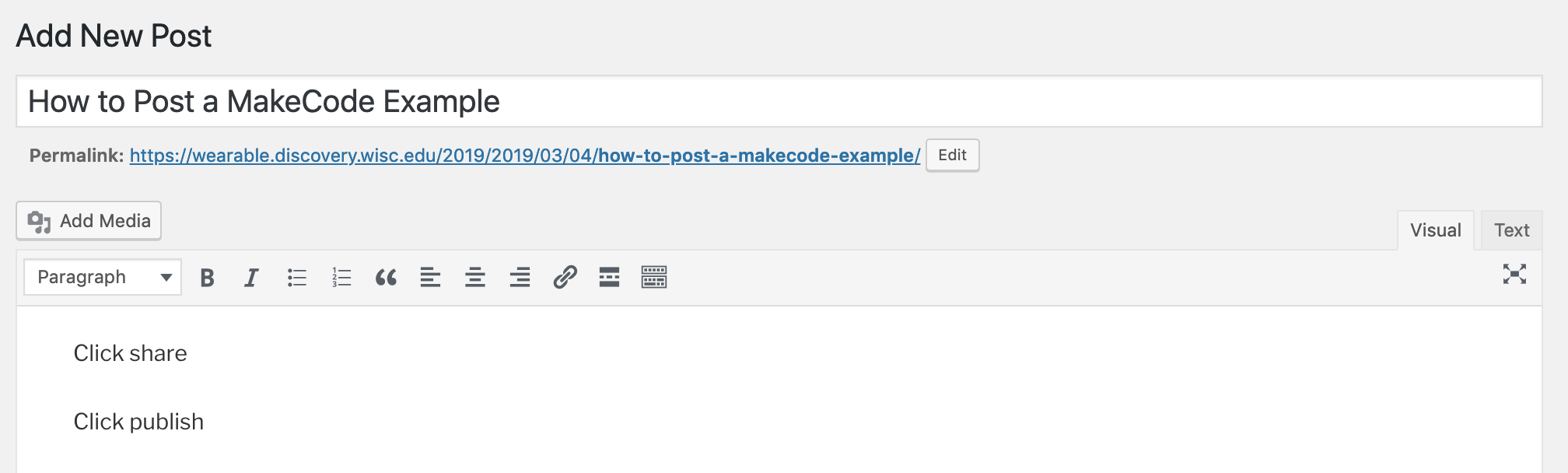 How to Post a MakeCode Example – Wearable Technology